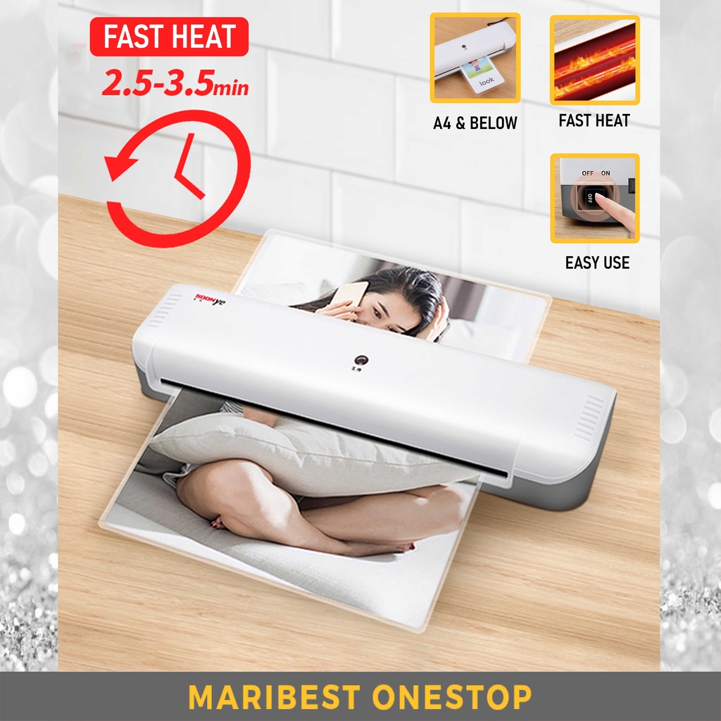YE-141 A4 LAMINATOR LAMINATE MACHINE LAMINATING THERMAL QUICK WARM-UP HOUSEHOLD SCHOOL PHOTO ...