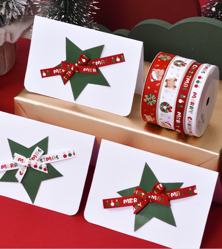 LAZY BEE Merry Christmas X'mas Xmas ribbon gift packaging ribbon DIY ...