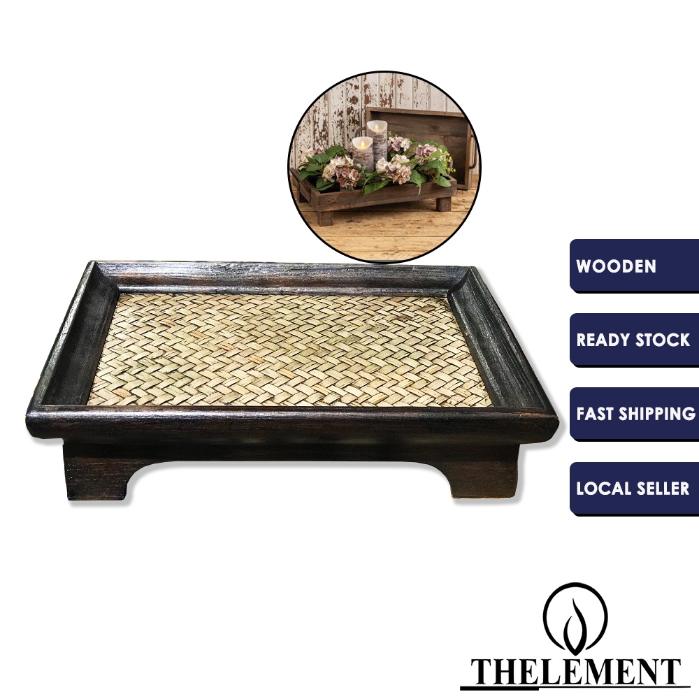 Dulang Hantaran Anyaman Mengkuang Dulang Raya Wooden Tray for Display ...