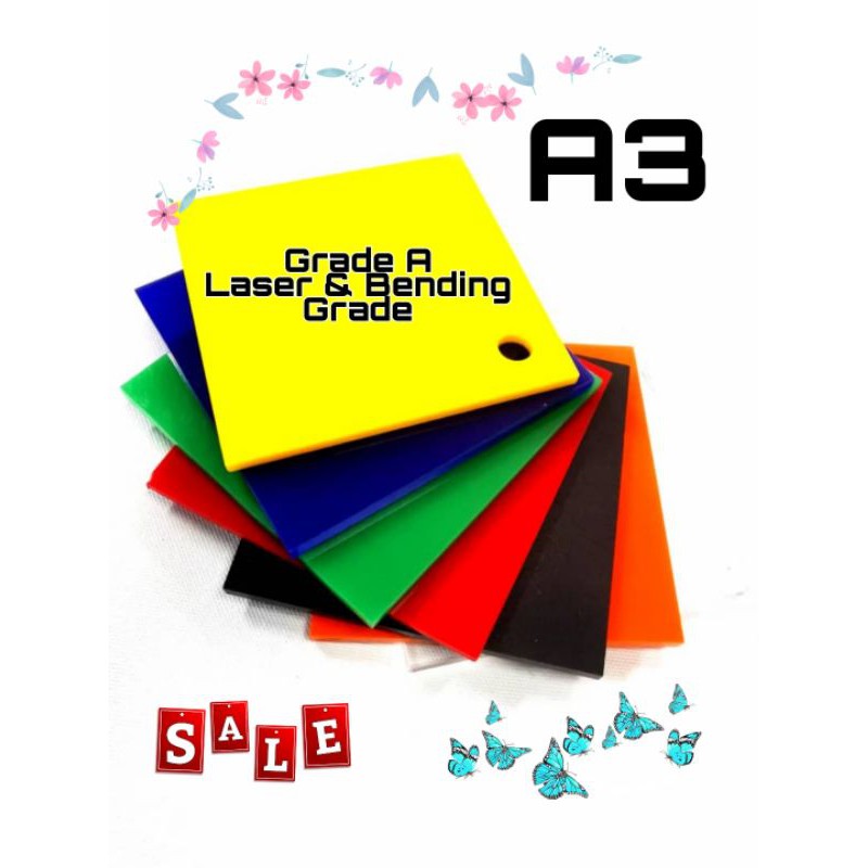 Acrylic Sheet Colour A3 Size 2mm | Shopee Malaysia