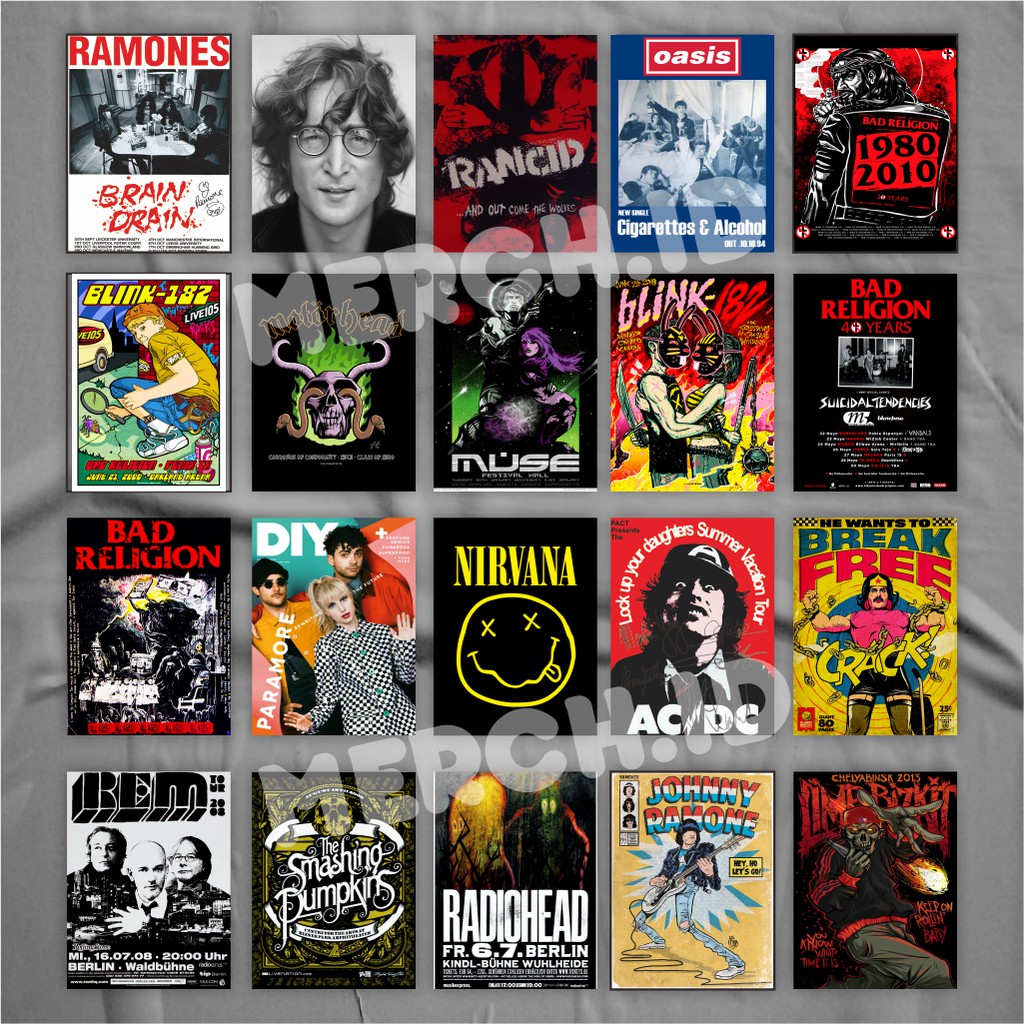 A4 VINTAGE AESTHETIC BAND POSTER | Shopee Malaysia