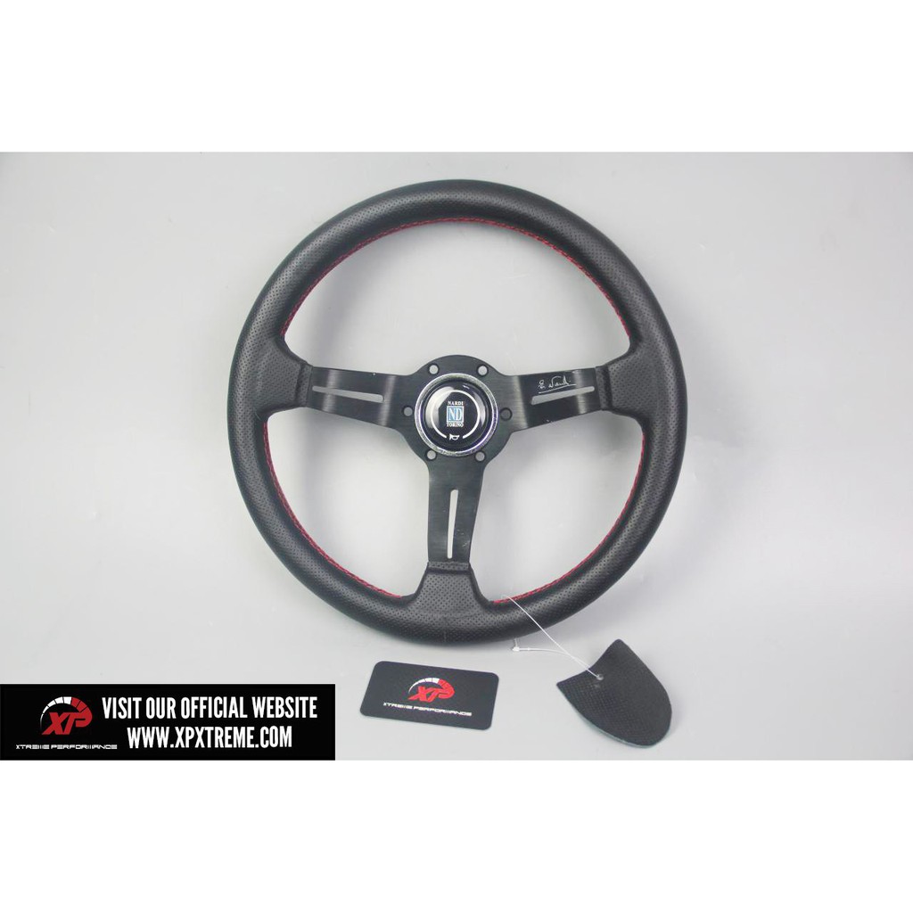 ORIGINAL READY STOCK NARDI TORINO STEERING SPORT DISH RED LINE 3 SPOKE ...