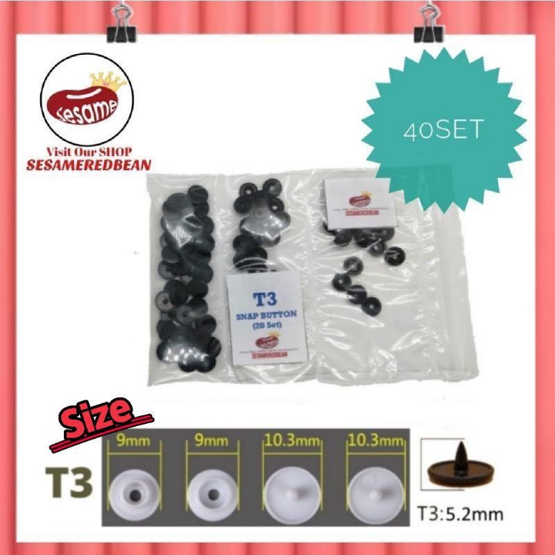 butang plastik T3 T5 T8 plastic button snap plier SesameRedbean® 참깨 팥 | Shopee Malaysia