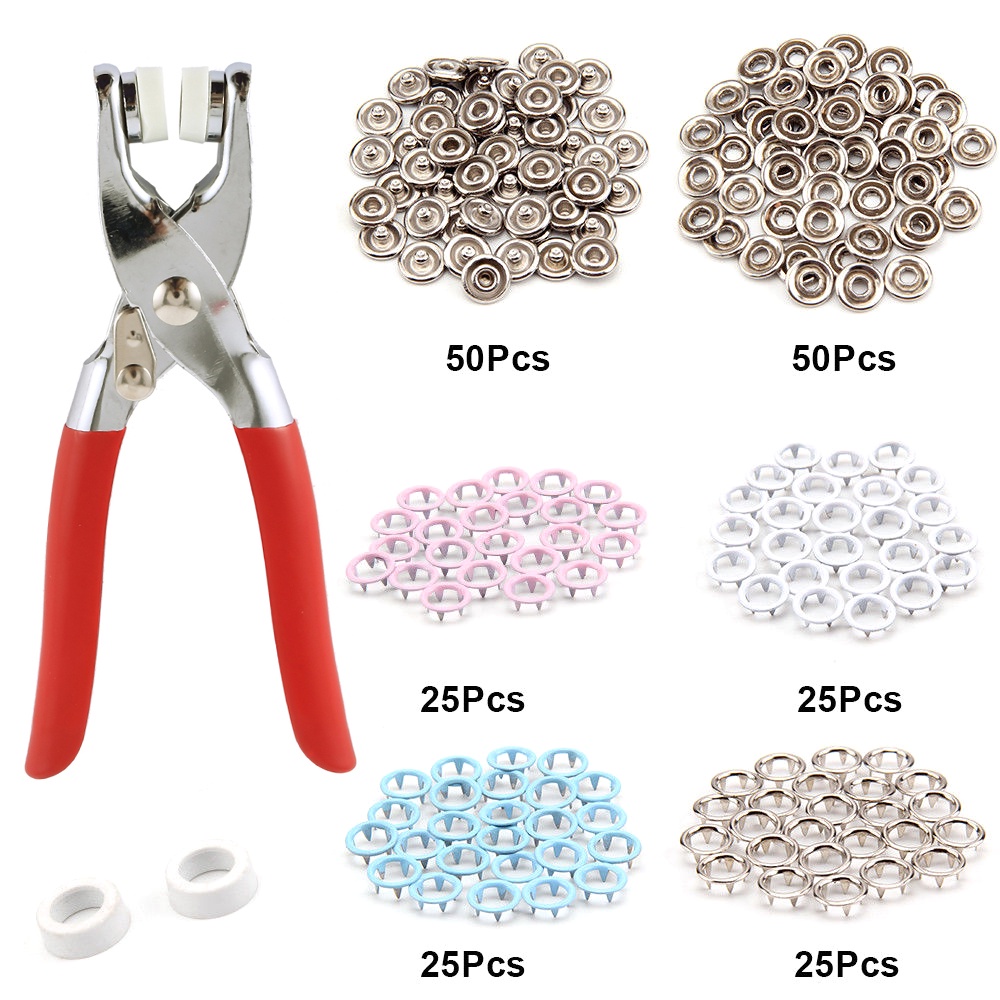 [Ready stock]Snap Pliers Fastener Press Stud +100/200pcs Button Fixing ...