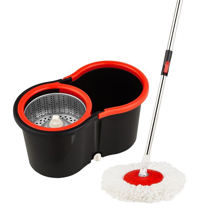 [FREE Mop Head] Easy Spin Mop 360 - Stainless Steel Handle & Basket ...