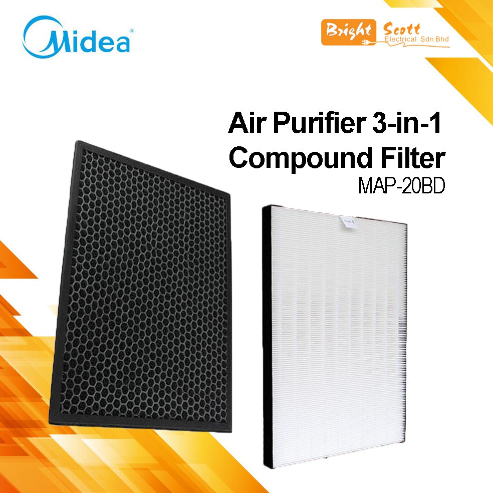 【Original】 Midea Air Purifier 3-in-1 Compound Filter for MAP-20BD ...