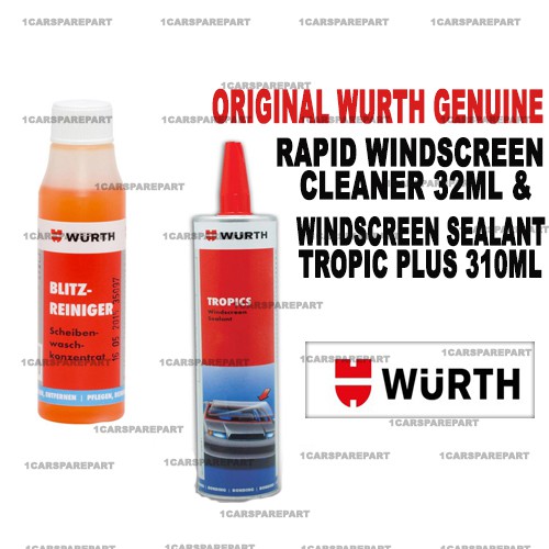 ORIGINAL WURTH GENUINE RAPID WINDSCREEN CLEANER 32ML & WINDSCREEN ...