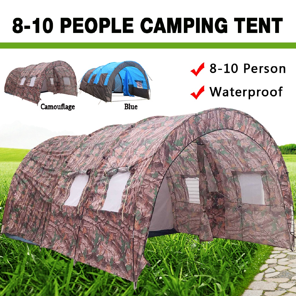 8-10 People Waterproof Portable Travel Camping Hiking Double Layer ...