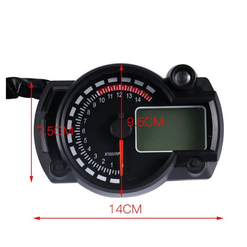 Motorcycle Speedometer 7 Colors LCD Digital Odometer RX2N Similar MAX ...