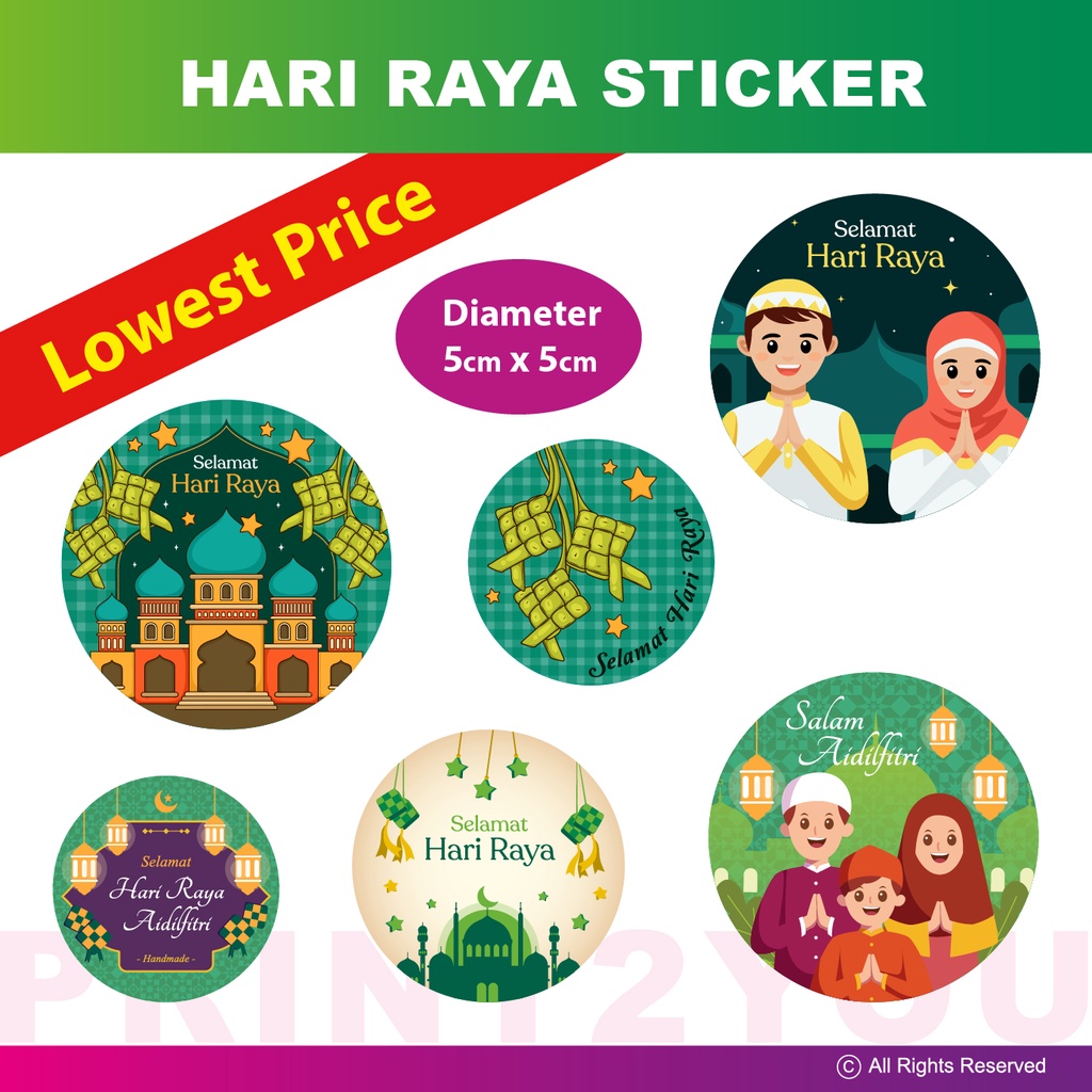 [100PCS] Hari Raya Stickers, Mirrorkote Sticker | Shopee Malaysia