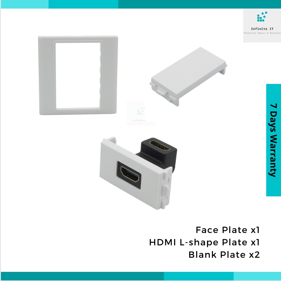 HDMI joint L-shape plate / Blank Faceplate for TV and Projector ...