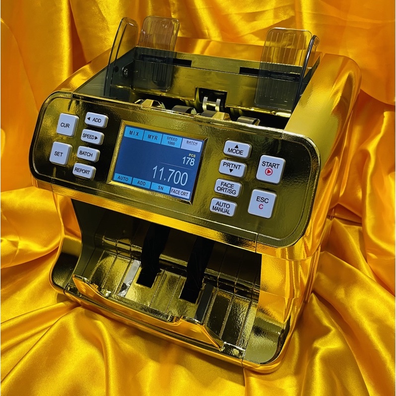 Money Counter Cash Counting Machine. Count Mixed Value. Show Total ...