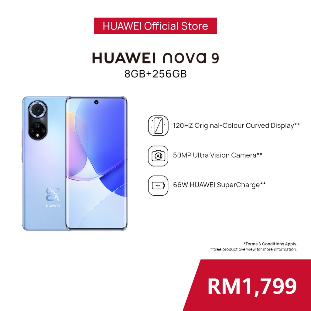 HUAWEI Nova 9 | 50 MP Ultra Vision Camera | 66 W HUAWEI SuperCharge ...