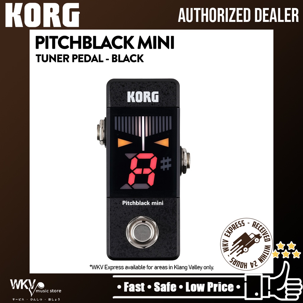 Korg PitchBlack Mini Pedal Tuner with Compact Size and 3 Display Modes ...
