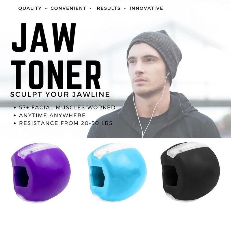 Face jaw Exercise Jawline Ball facial Muscle Fitness Ball Neck Face ...