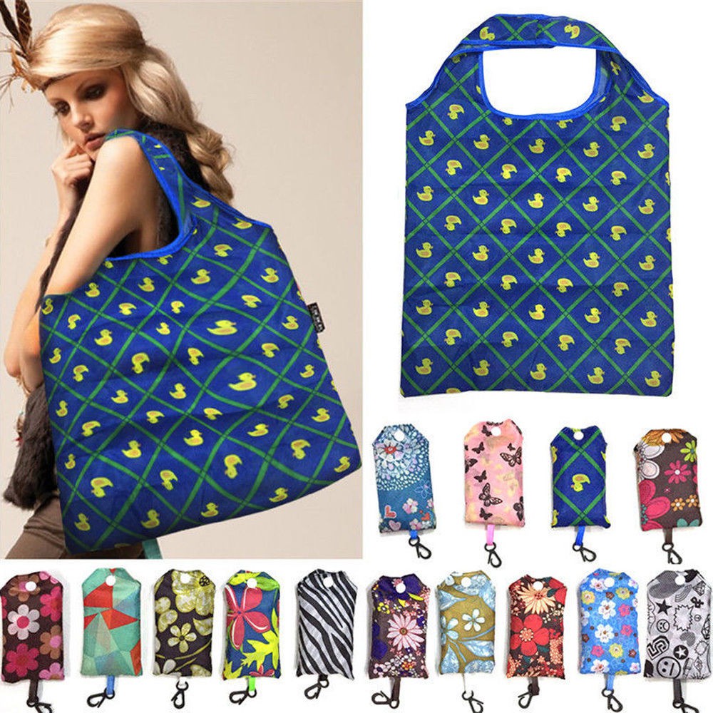 Fashion Foldable Handy Shopping Bag Reusable Tote Pouch Recycle Grocery ...
