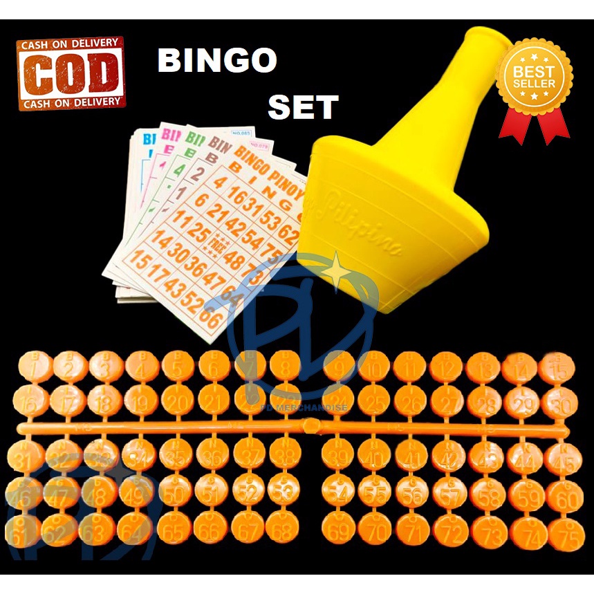 PD BINGO SET / BINGO CARDS BOLILIO AND SHAKER GAMES PLASTIC CHIPS BINGO ...