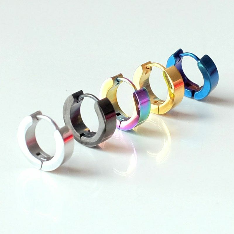 ☆Stainless Steel Earring☆ Trendy Men Women Simple Earrings | Shopee ...