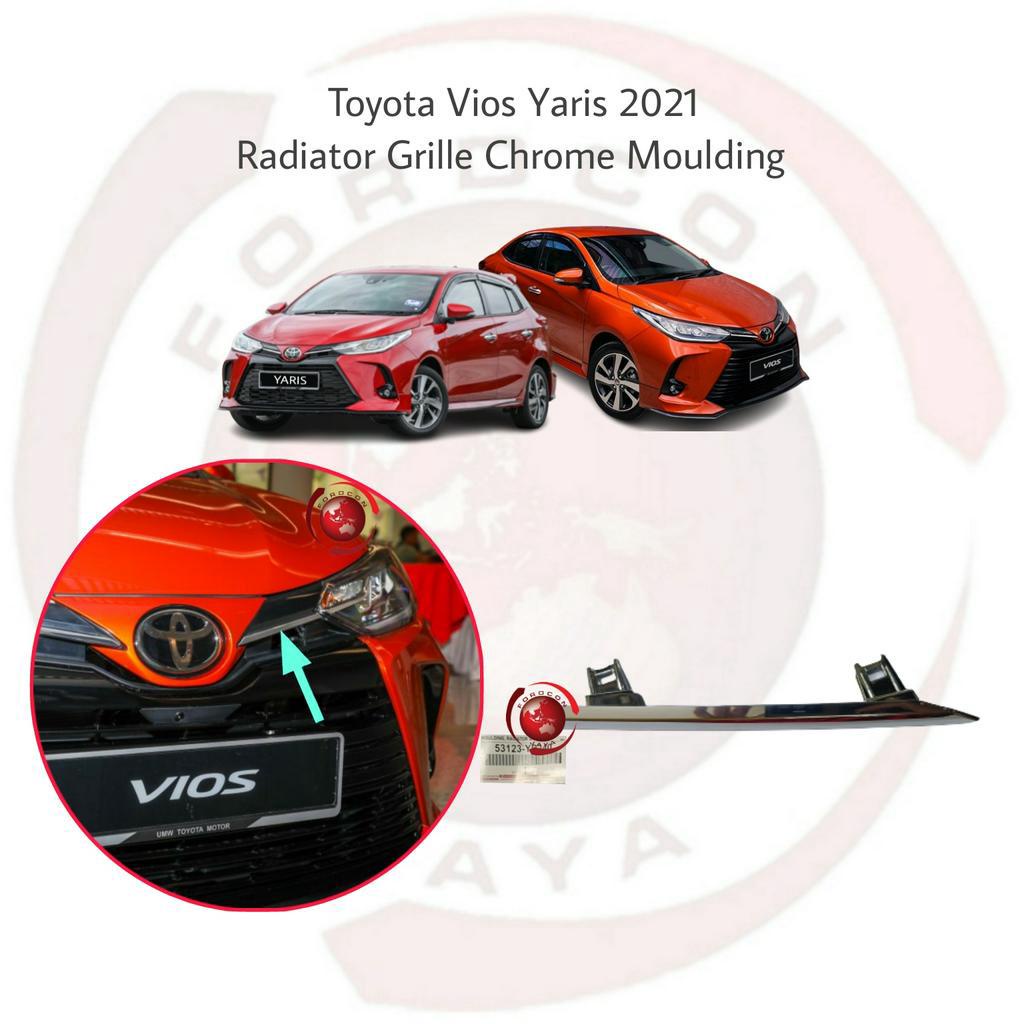 Toyota Vios Yaris 2021- Front Grille Chrome Moulding (OEM) NSP151 53123 ...
