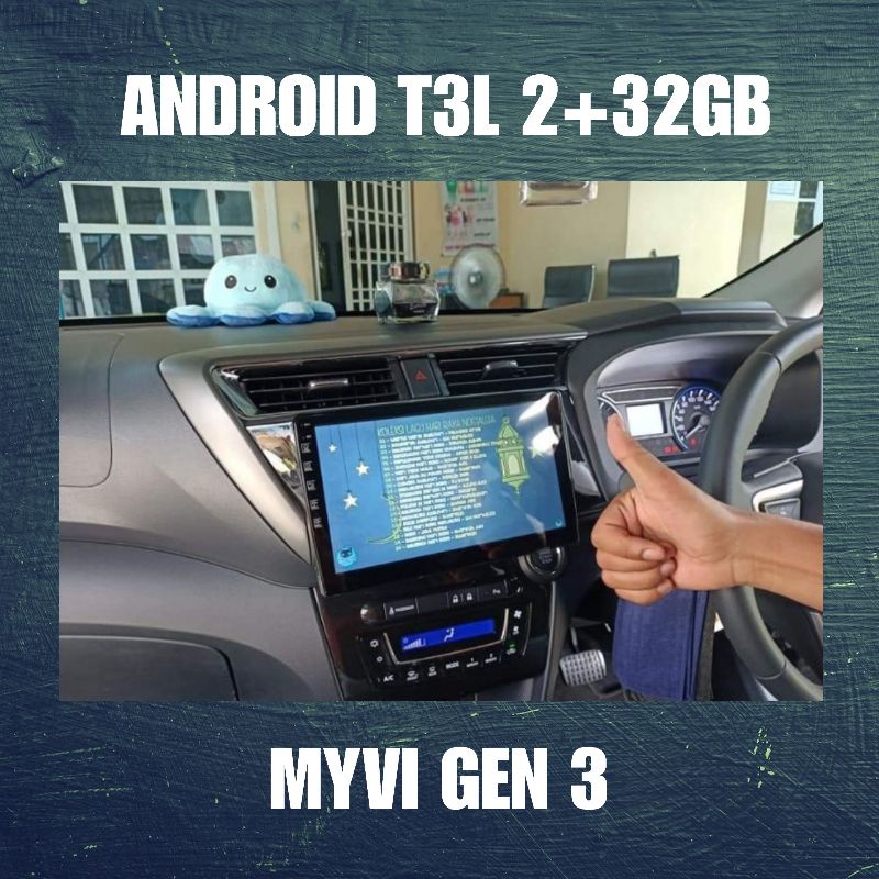 Android Player Myvi Gen3 10 inci 2+32gb.. Qled Skrin.. Free casing ...