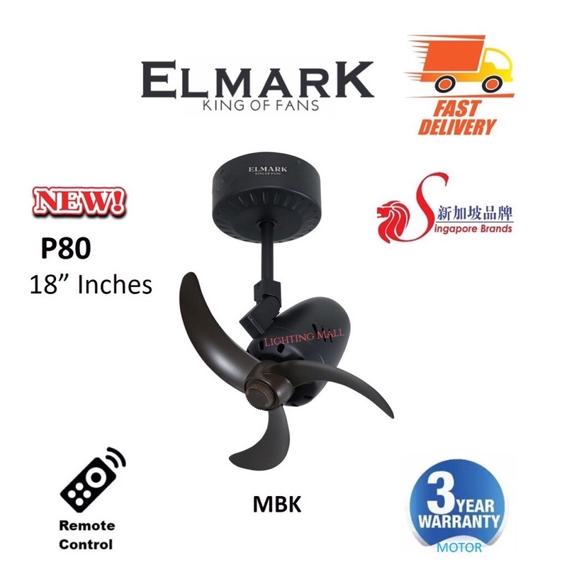 ELMARK 18" CEILING AND WALL FAN P50 / P80 | Shopee Malaysia