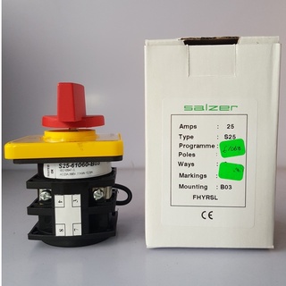 SALZER Multi Step Selector Switch 25A 32A 40A 63A 0-1-2-3 61060 1pole ...