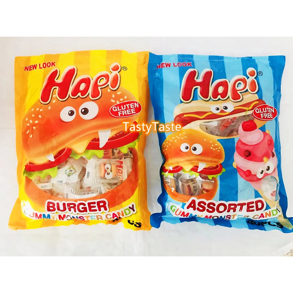 400g Hapi Burger / Hapi Assorted Gummy Monster Candy HALAL(LOCAL READY ...