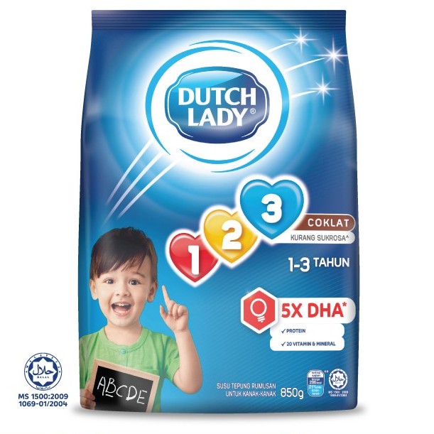 SUSU DUTCH LADY GUM 123 850G - Susu Plain /Susu Chocolate /Susu Honey ...