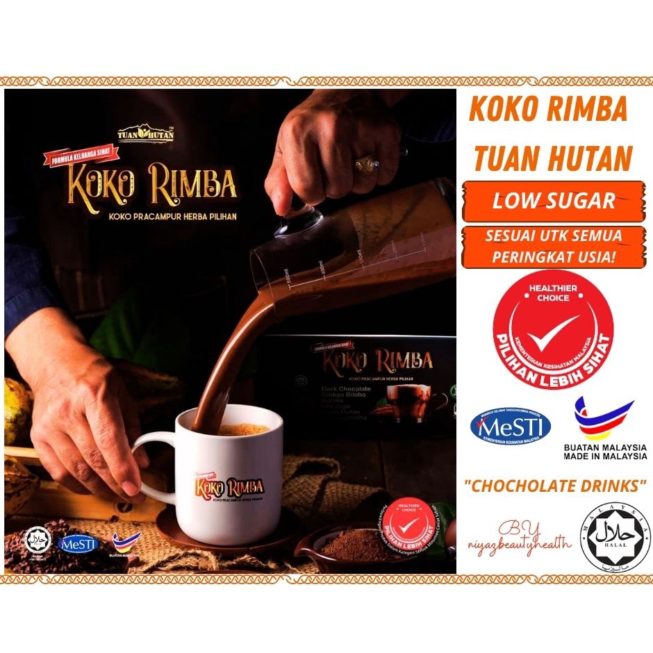 Koko Rimba Tuan Hutan Low Sugar Cocoa Drinks Minuman Coklat Rendah Gula Untuk Minda Dan Badan ...