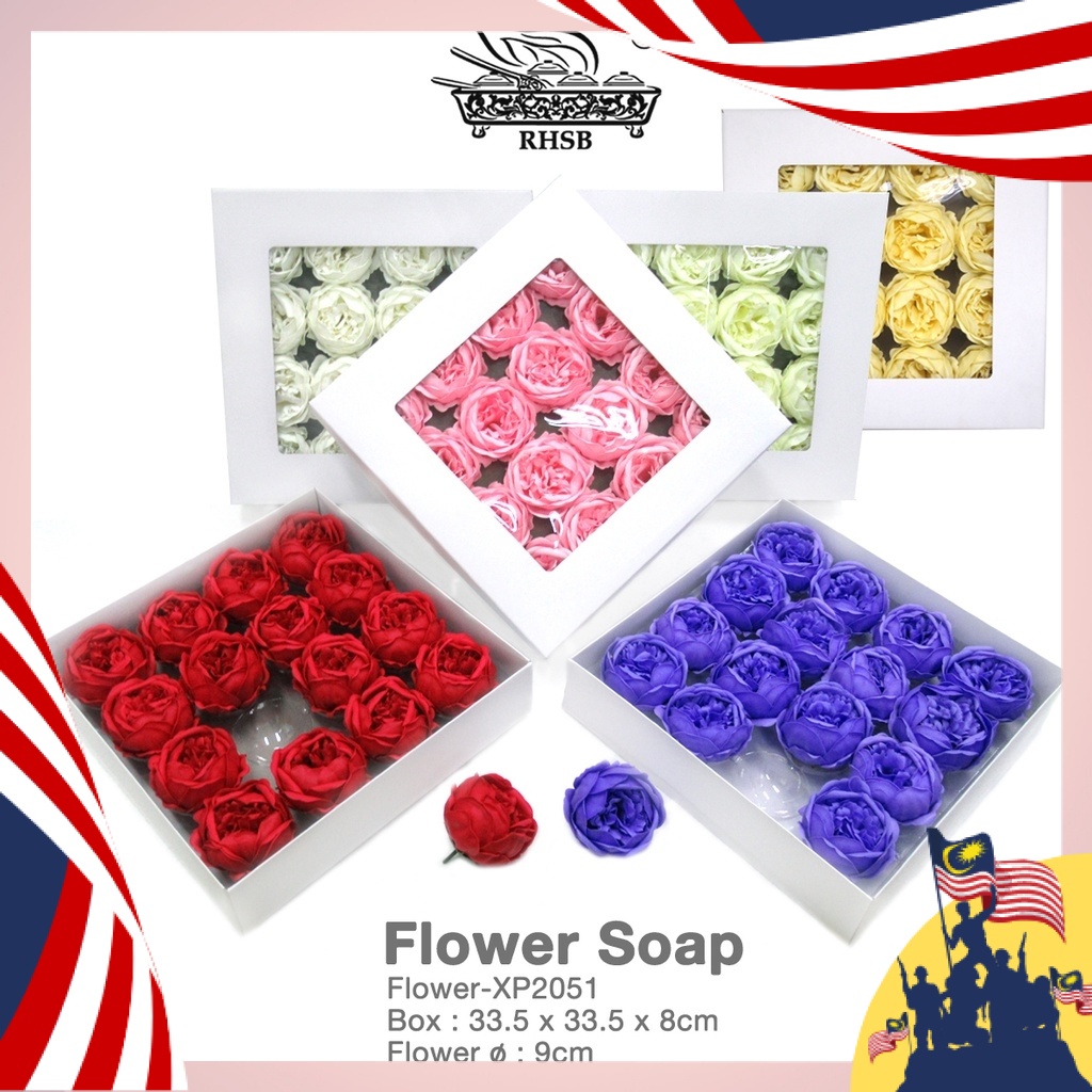 16PCS GIANT PEONY SOAP FLOWER / BUNGA SABUN/ ROSE FLOWER SOAP/ FLOWER ...