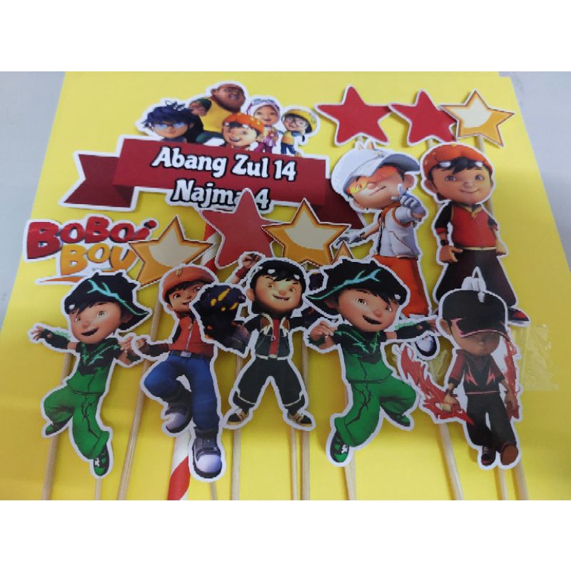 BOBOIBOY CAKE TOPPER | Shopee Malaysia