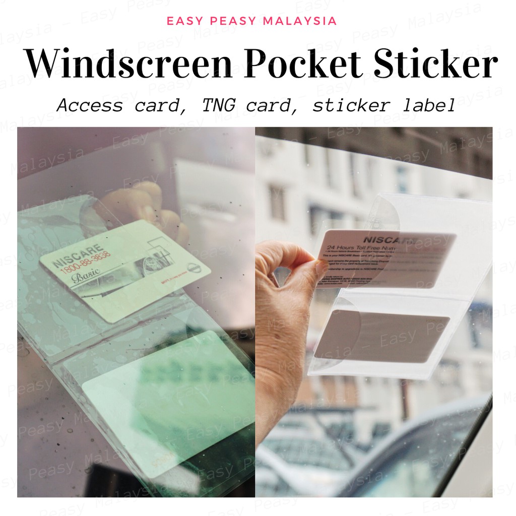 Windscreen Pocket Sticker / Puspakom Sticker for Grab Mula Mycar ...