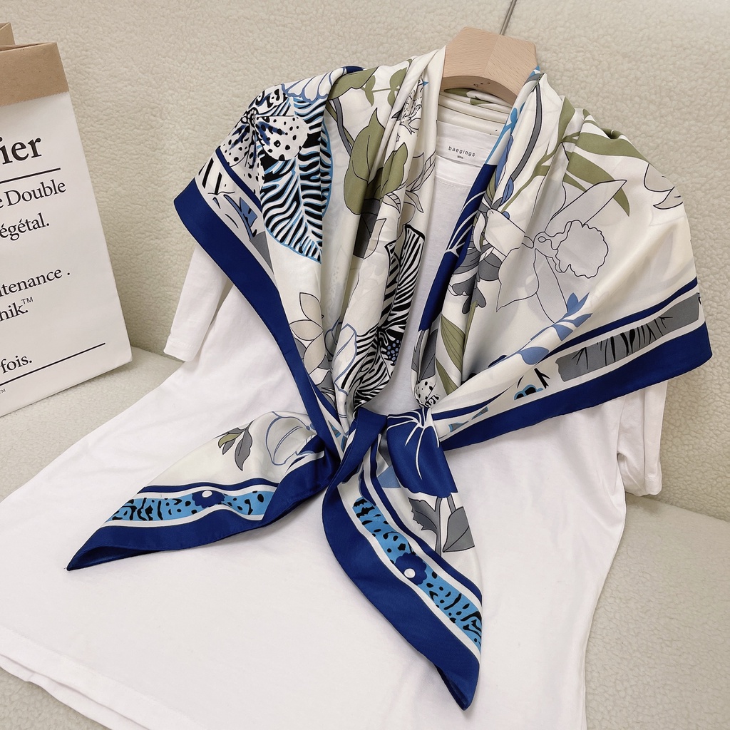 LISA Fashion Scarf 110 * 110cm square scarf women's shawl printed scarf ...