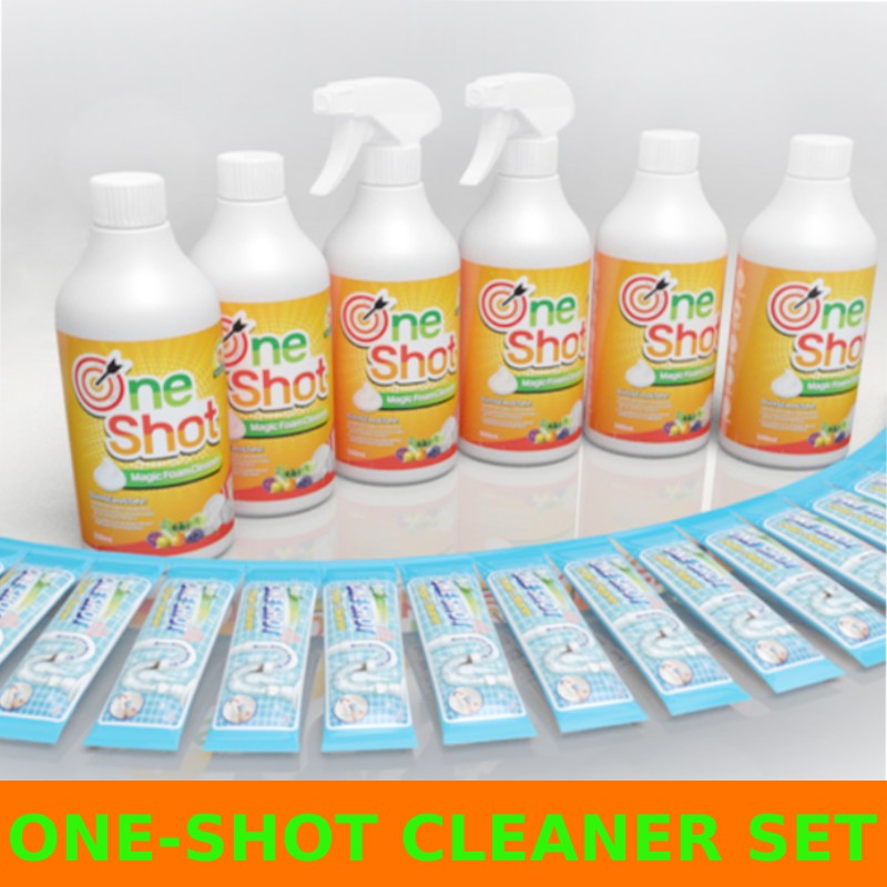 ONE-SHOT Multipurpose Cleaner 500ml X 6 bottle + 2 Spray head + 20 ...