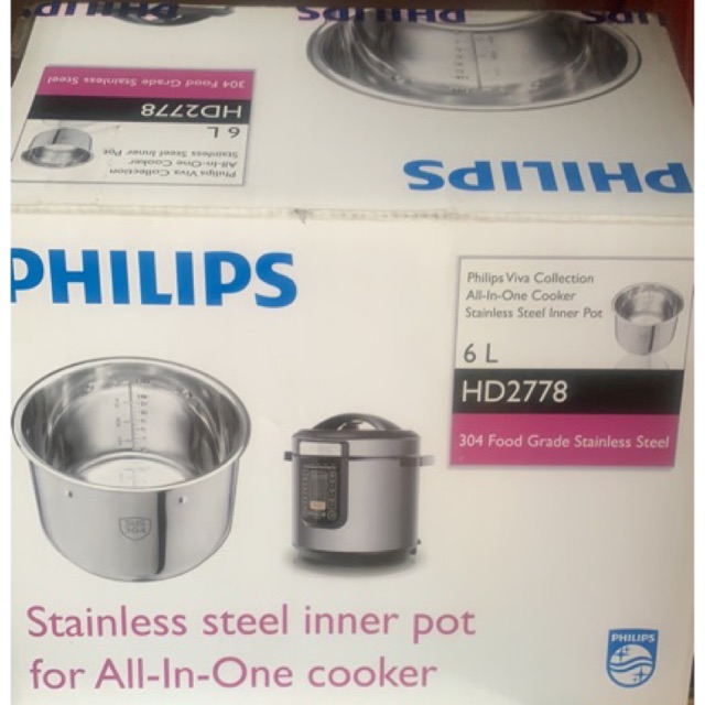 Philips Pressure cooker 6 L Stainless steel inner pot | Shopee Malaysia
