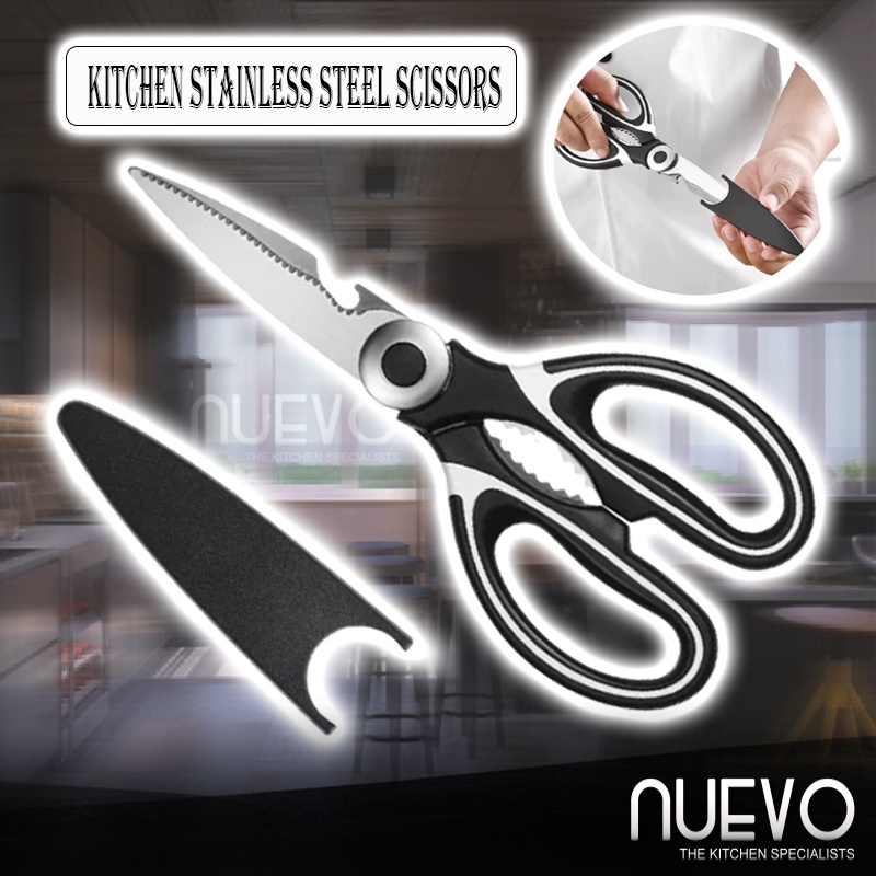 Multifunction Kitchen Scissors Stainless Steel Cutting Knife Meat Cutting Scissors for Fish ...