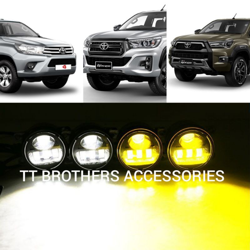 TOYOTA HILUX REVO LED FOGLAMP 3000K OR 6000K gold yellow pure white (3 ...
