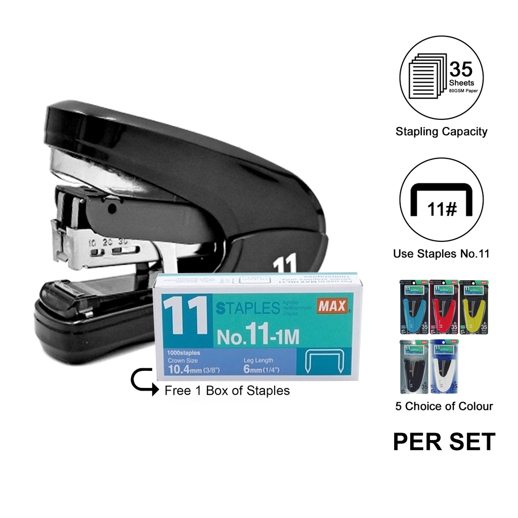 MAX Multi Purpose Stapler with Staples Set (HD-11FLK) For Office ...