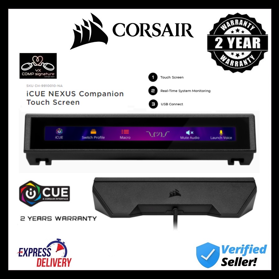 CORSAIR iCUE NEXUS Companion Touch Screen Panel for Gaming Keyboard CH ...