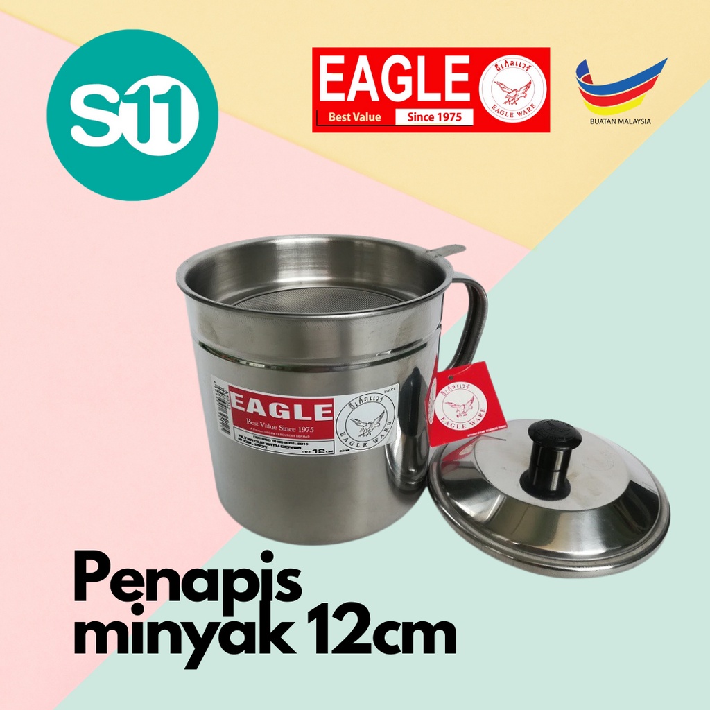 Eagleware 12cm Oil Strainer Filter Pot / Kole Tapis Minyak Cap Helang ...