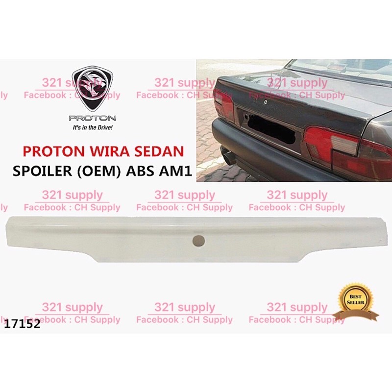 WIRA BONNET SPOILER ITIK REAR SALOON SEDAN OEM BELAKANG WING (MATERRIA : ABS) BONNET GARNISH ...