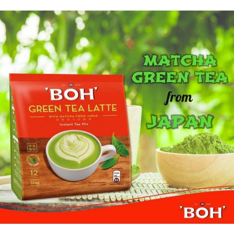 (EasyGoLuckyTrading) BOH Matcha Green Tea Latte (27g x 12s) | Shopee ...