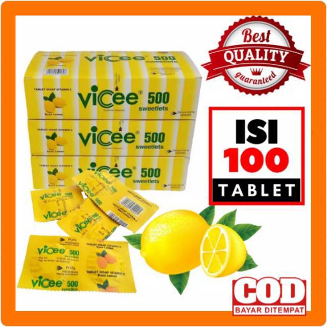 Vitamin C Suction 500mg VITACIMIN VICEE 1 BOX Contains 100 Tablets ...