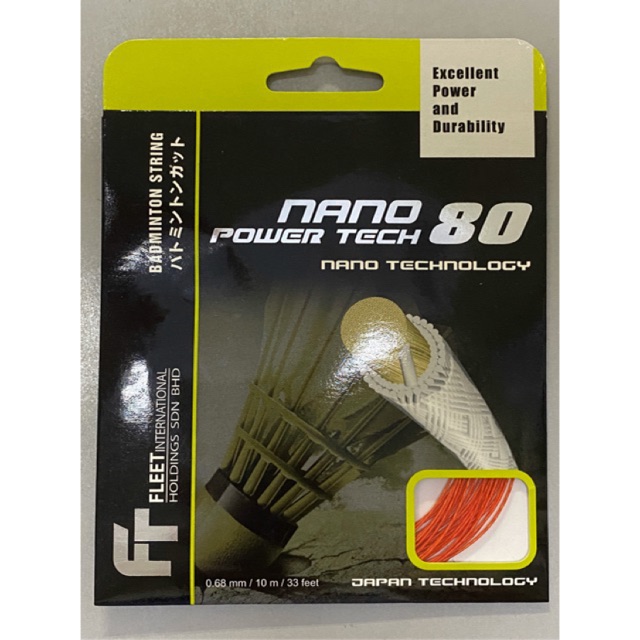 FELET Nano Power Tech 80 (0.68mm) Badminton String For Power Player ...
