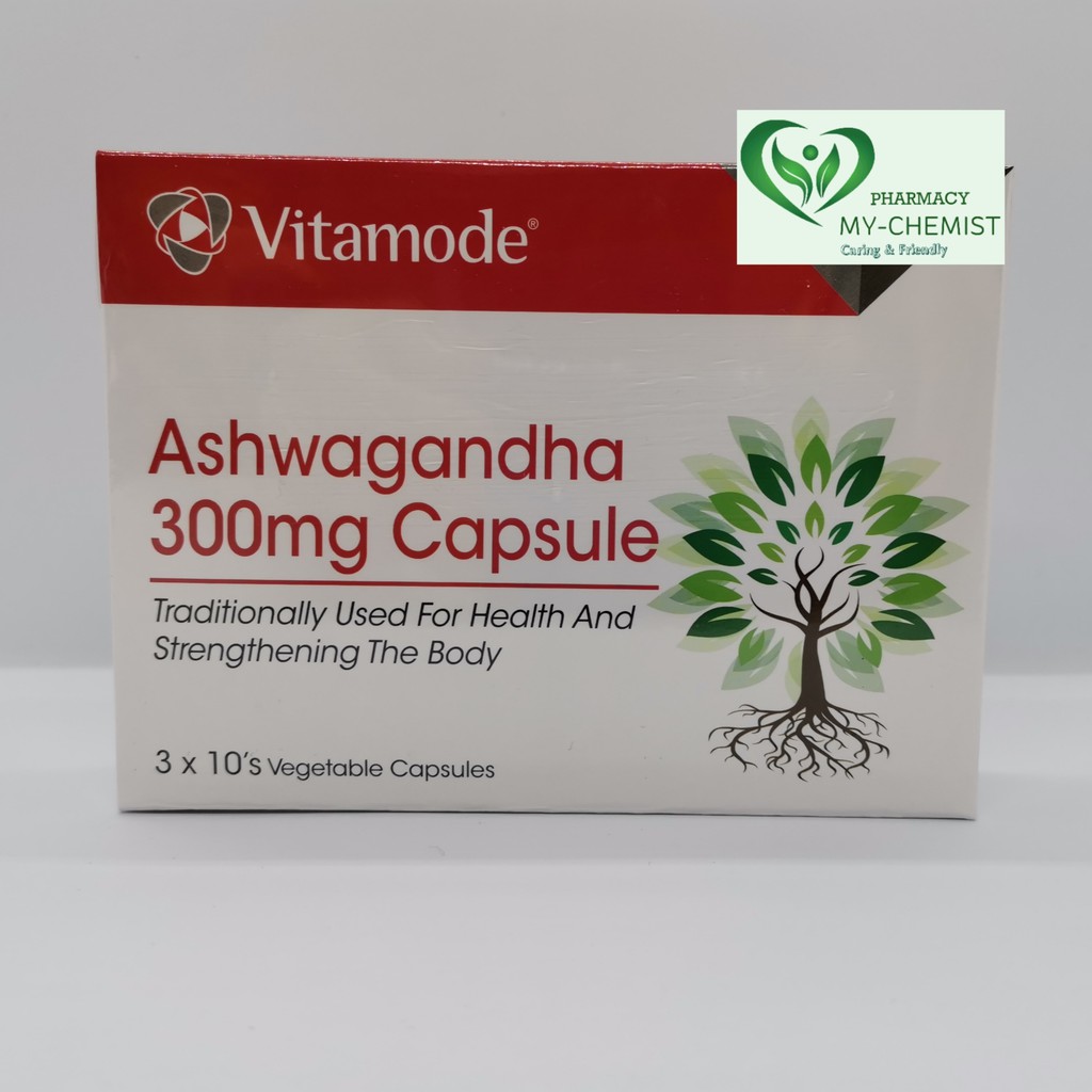VITAMODE Ashwagandha 300mg Capsule 3x10's Vegetable Caps | Shopee Malaysia