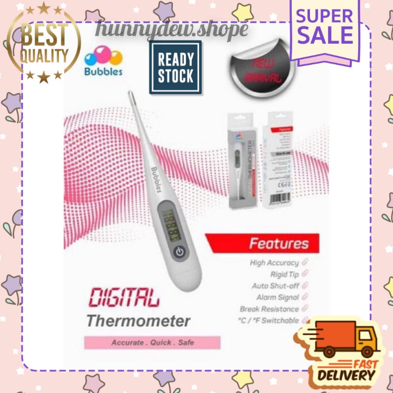 🌡🌡BUBBLES DIGITAL THERMOMETER🌡🌡Termometer demam pengukur suhu badan ...