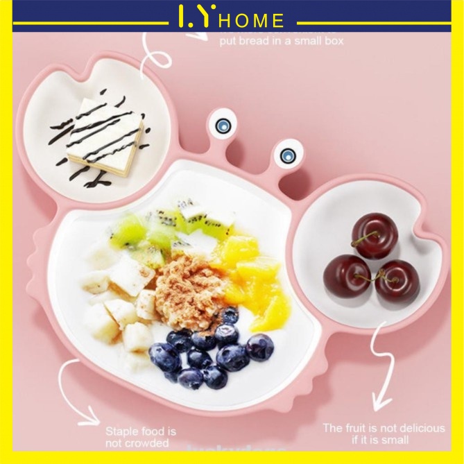 M'siaBaby Premium Suction Plate Crab Anti Slip Silicone Dining Plate ...
