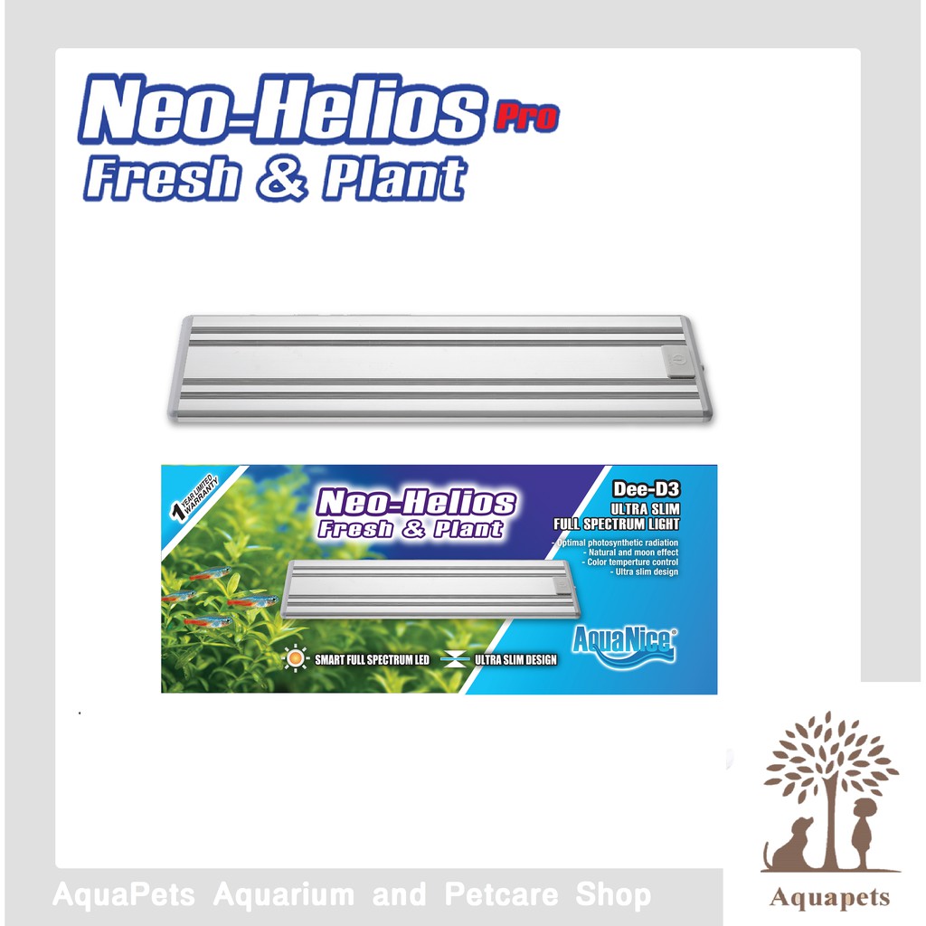 Aquanice Neo-Helios DEE-D3 Ultra Slim Full Spectrum Light - 30cm (12W ...