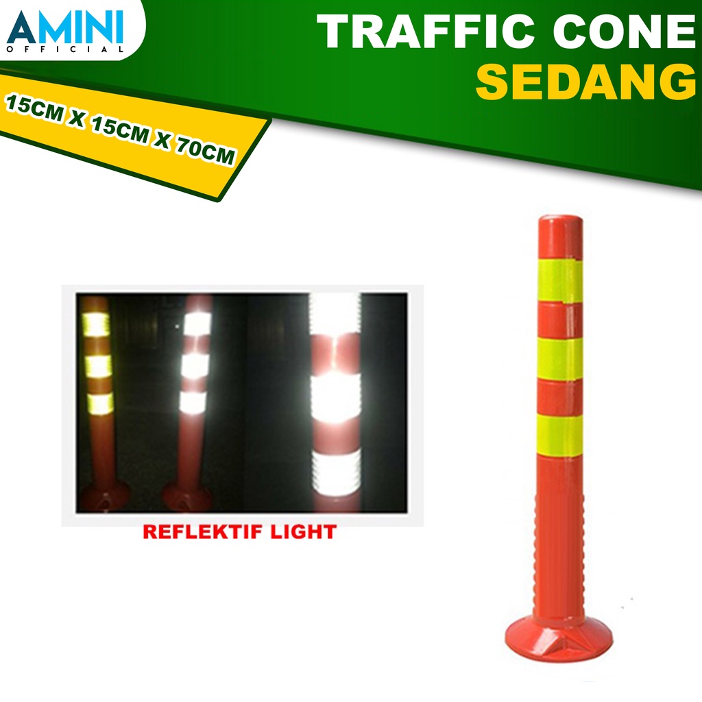 Amini Stick Cone Safety Shatterproof Traffic Parking Pole Divider Pole ...