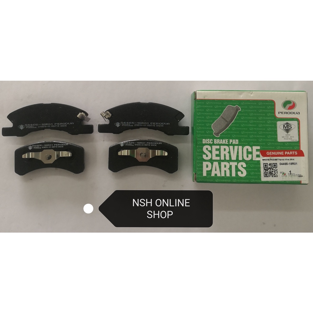 Brake Pad (Original Perodua) Front for Perodua Viva Proton Juara 1 Set ...